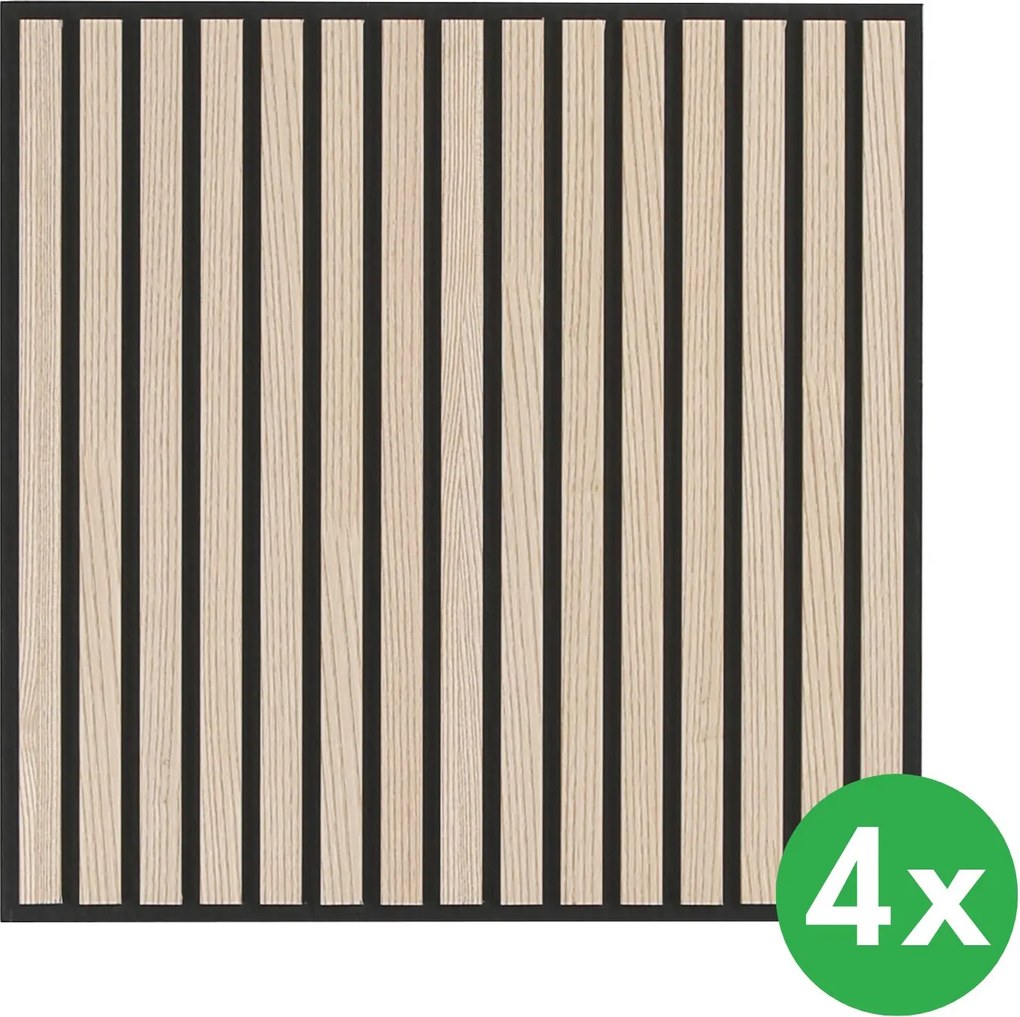 Dřevěný akustický panel pro stropní rastrovou konstrukci, 595 x 595 mm, B2BP002, balení 4 ks, bříza