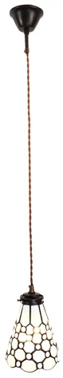 Závěsná Tiffany lampa kamínky Sacheverell – 15x115 cm