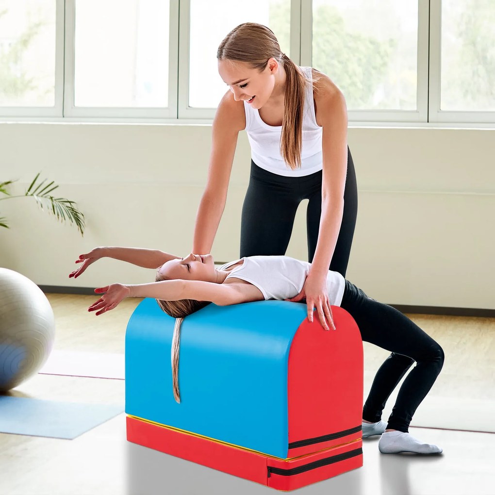 Costway Poštovní gymnastická podložka gymnastická voltiž box s odnímatelnou