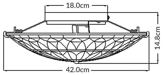 Elstead QZ-WEST-END-F - Stropní svítidlo Tiffany WEST 2xE27/75W/230V