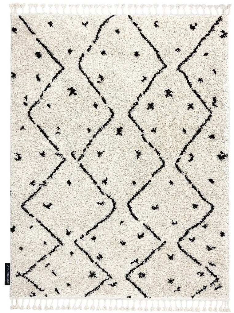 Dywany Łuszczów, Kusový koberec Berber Tetuan B751 cream, 120x170, bílá, ložnice