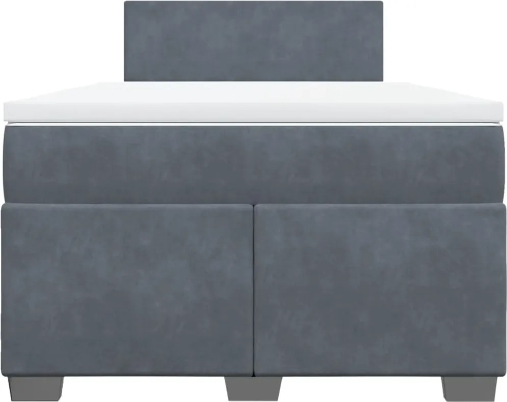 Box spring postel s matrací tmavě šedá 120 x 200 cm samet 3288577