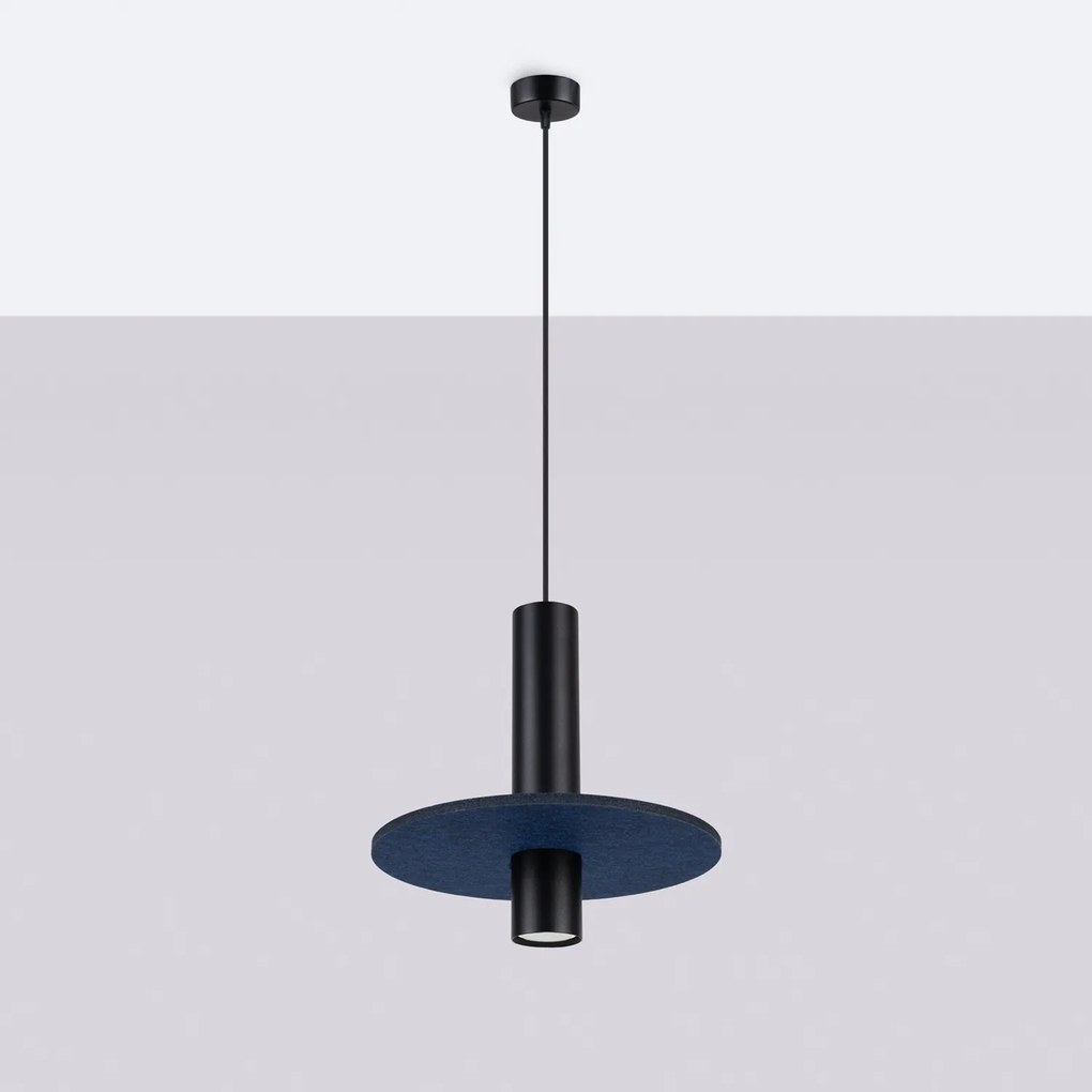 Sollux Lighting Závěsné svítidlo PELTA 1 černé/tmavě modré