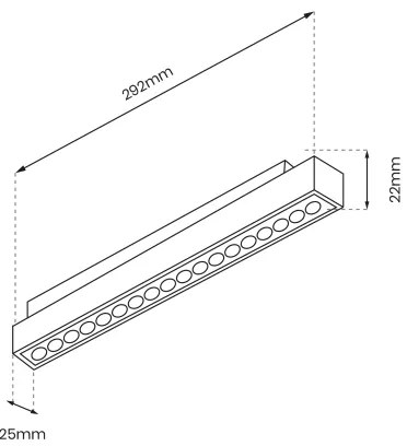 LED Svítidlo do lištového systému MAGNETIC TRACK LED/18W/48V 4000K