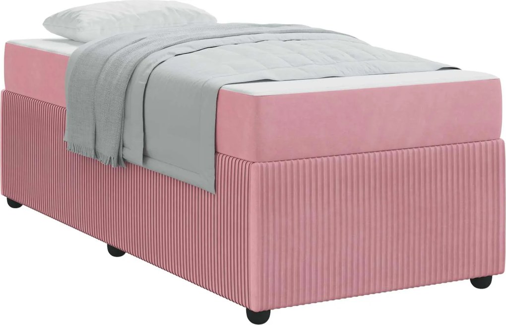 Rám postele Růžová 80 x 200 cm textil 3398326