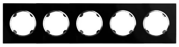 Elhard Skleněný pětirámeček Rondo Glass, černý RG3105B