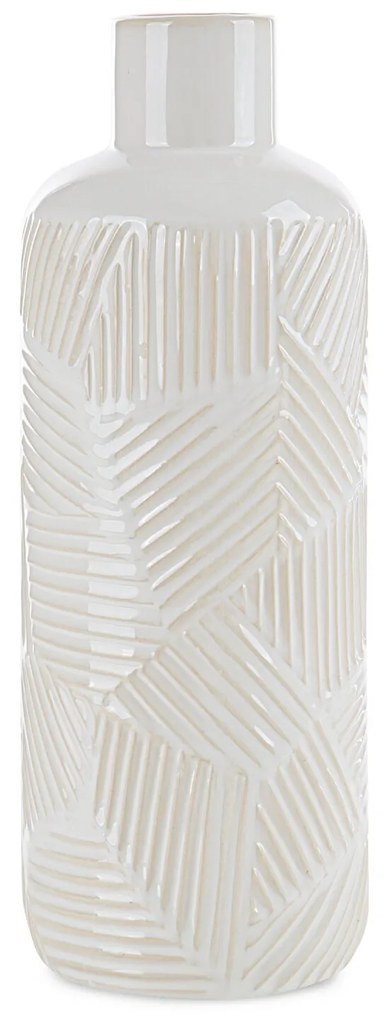 KERAMICKÁ VÁZA ROMINA 12X33 CM KREMOVÁ