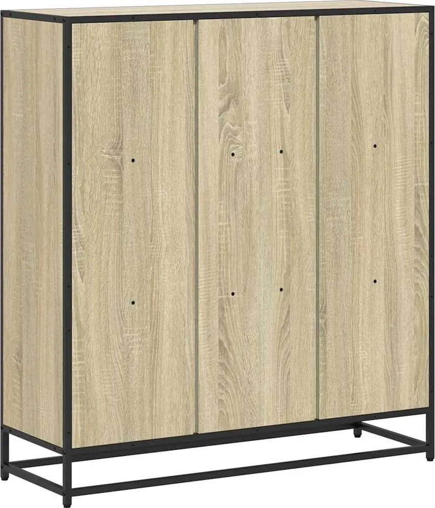 Knihovna dub sonoma 97,5 x 33 x 107,5 cm kompozitní dřevo a kov 3300861