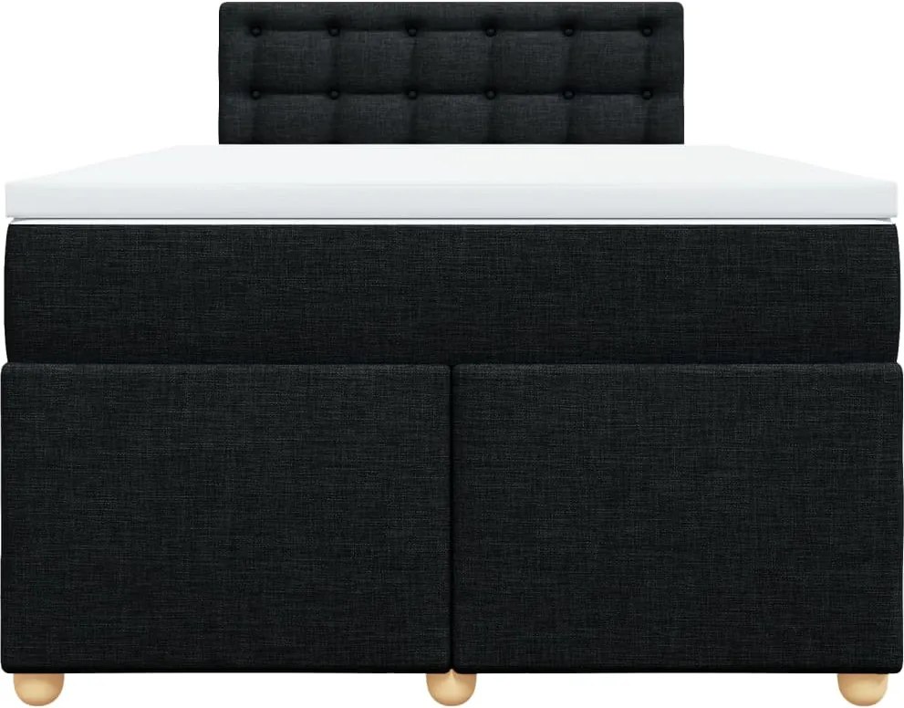 Box spring postel s matrací černá 120x190 cm textil 3286635