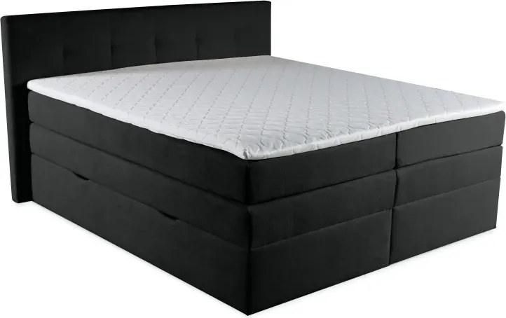 Kontinentální boxspring postel ANNA 200x220, antracitová (gerra 120)