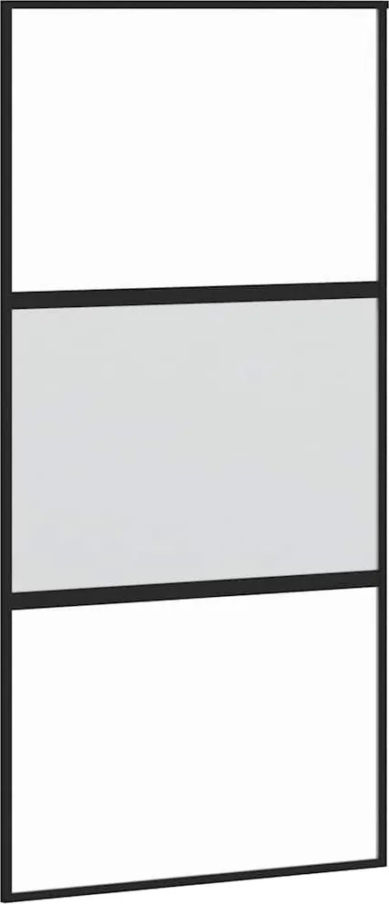 Posuvné dveře s kováním 102,5x205 cm tvrzeného sklo a hliník 3332952