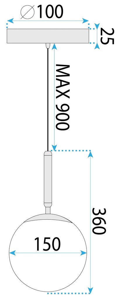Toolight Závěsné osvětlení Modern D8 G108-1W zlaté