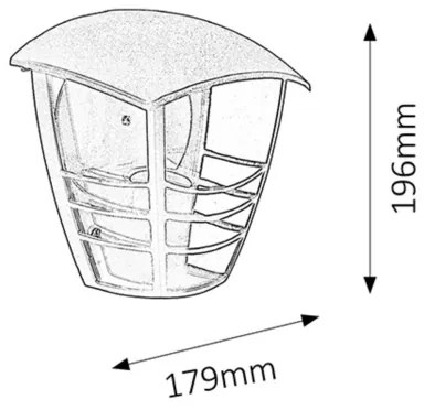Rabalux 8570 - Venkovní nástěnné svítidlo MARSEILLE 1xE27/60W/230V IP44