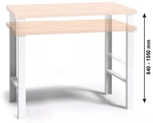 Pracovní stůl do dílny WL, buková spárovka, nastavitelné kovové nohy, 1500 mm