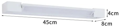 Brilagi- LED Koupelnové osvětlení zrcadla AQUA LINE LED/12W/230V 45 cm IP44 bílá