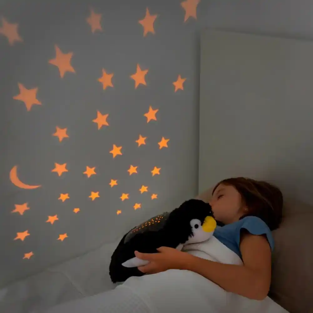Dětský plyšový LED projektor InnovaGoods Penguin | Biano