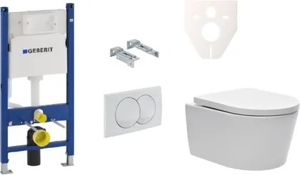 Cenově zvýhodněný závěsný WC set Geberit do lehkých stěn / předstěnová montáž + WC SAT Brevis SIKOGES5W0