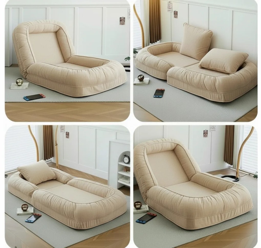 Relaxační polohovací křeslo LAZY SOFA, béžové