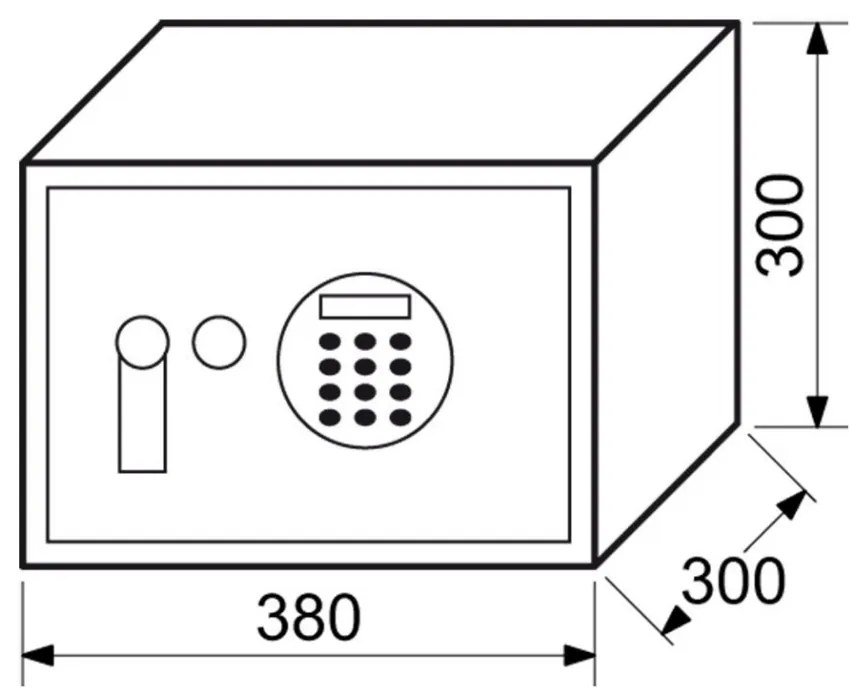 Nábytkový sejf RS 30R, šedá