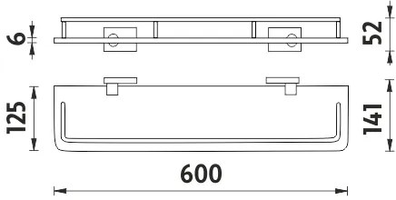 Nimco Keira - police s ohrádkou 60cm (KE 22091AX-60-26)