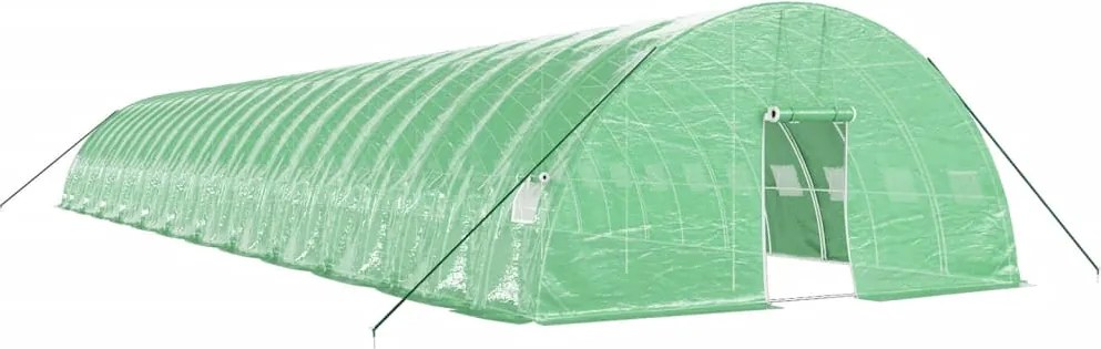Skleník s ocelovým rámem zelený 144 m² 24 x 6 x 2,85 m 3188115