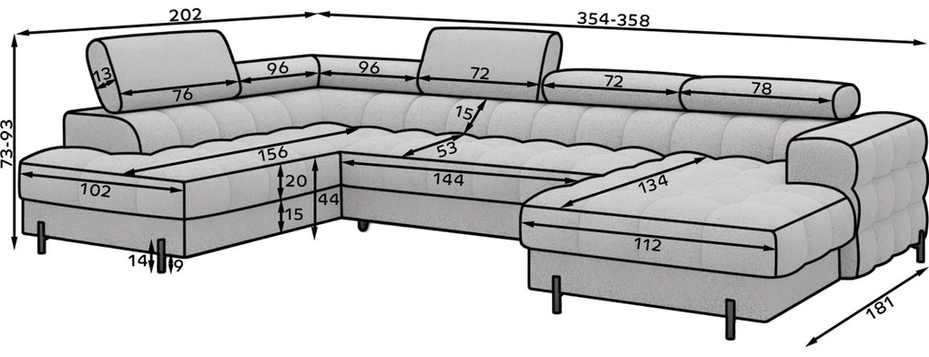 Eltap Sedací souprava Feraria Materiál a barva potahu: Royal 18 - béžová, Orientace: levá