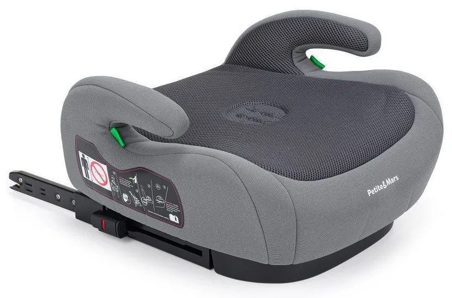 Petite & Mars Podsedák Optimus Pro i-Size 125 - 150 cm (22 - 36 kg) Grey Air