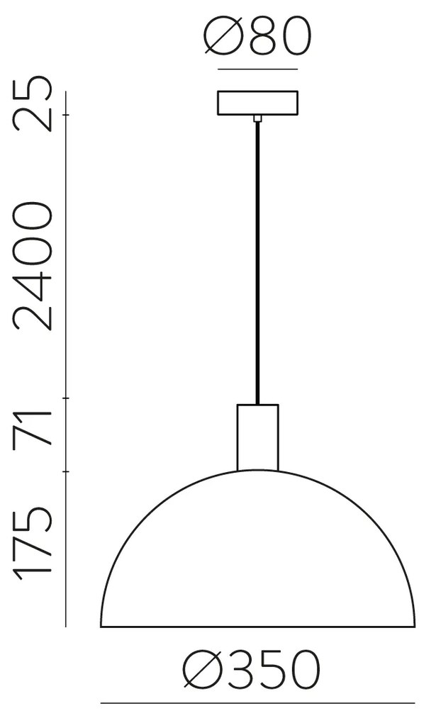 ACB Iluminacion Závěsné svítidlo TIGA,  ⌀ 35 cm, 1xE27 15W Barva: Černo-bílá, Barva montury: Černá