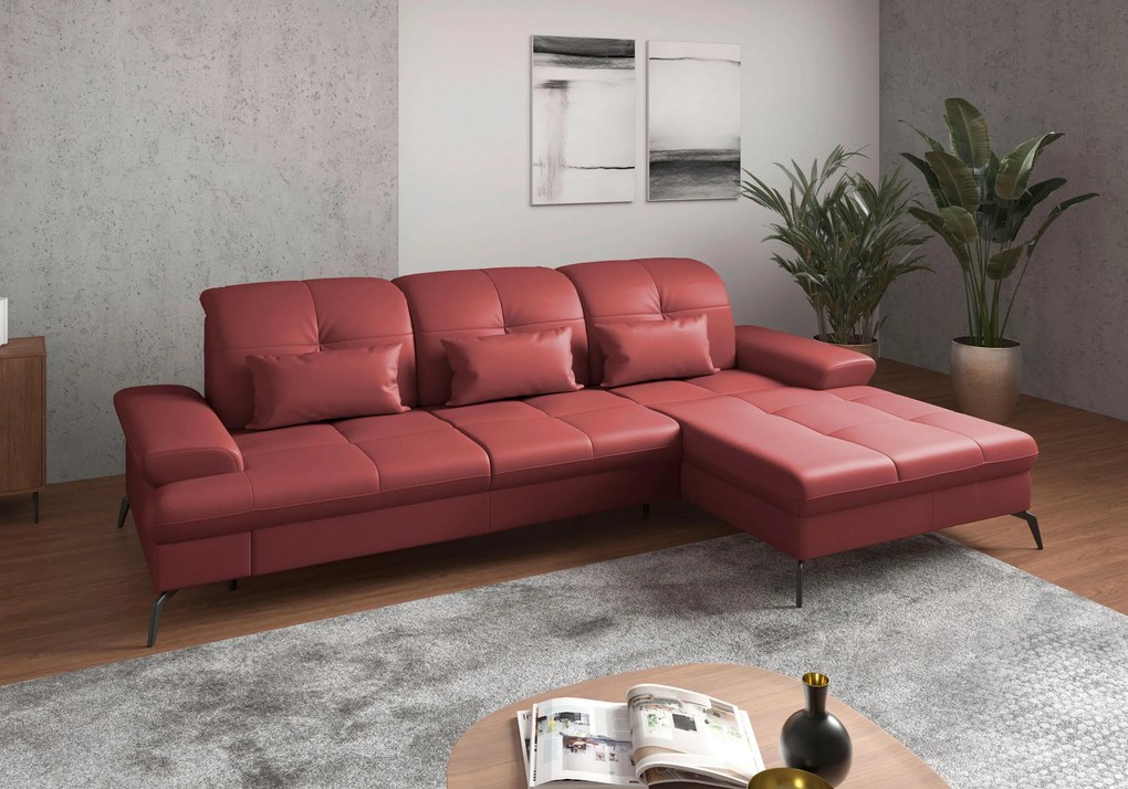 XXXLutz ROHOVÁ SEDAČKA, textil, kůže, červená Sit & More - Sedací soupravy - 000144011757