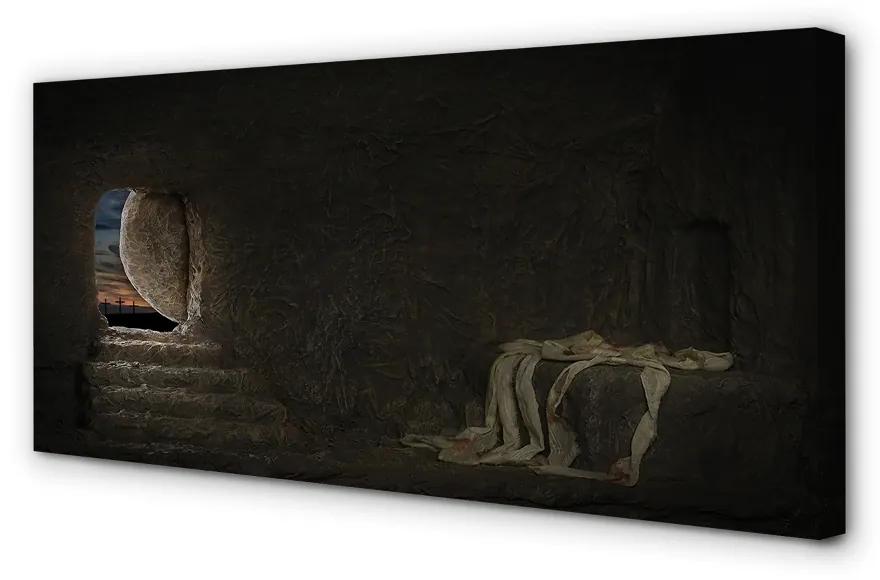 Obrazy na plátně jeskyně kříže 140x70 cm