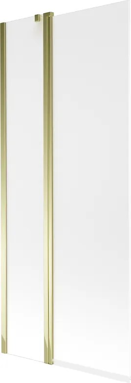 Mexen Flip, vanová zástěna 1-křídlová 80 x 150 cm, otočné křídlo, 6 mm námraza sklo, zlatý profil, 894-080-101-50-30