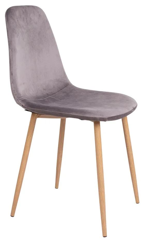 Designová jídelní židle Myla šedá - světlé nohy