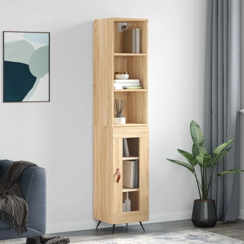 vidaXL Skříň highboard 34,5 x 34 x 180 cm kompozitní dřevo [3189865] Barva: dub sonoma