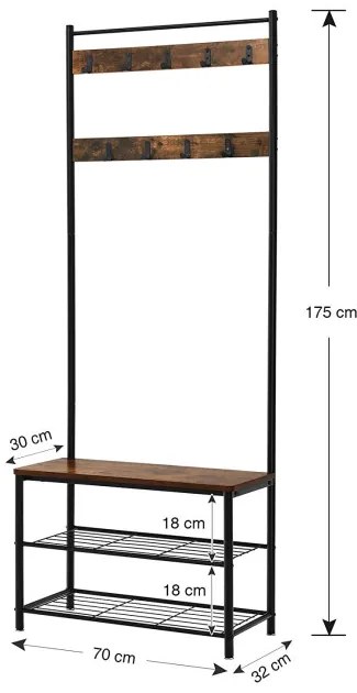 Věšákový stojan s botníkem HSR41BX