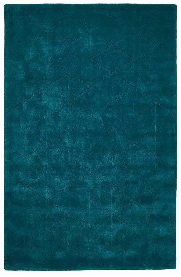 Smaragdově zelený vlněný koberec Think Rugs Kasbah, 120 x 170 cm