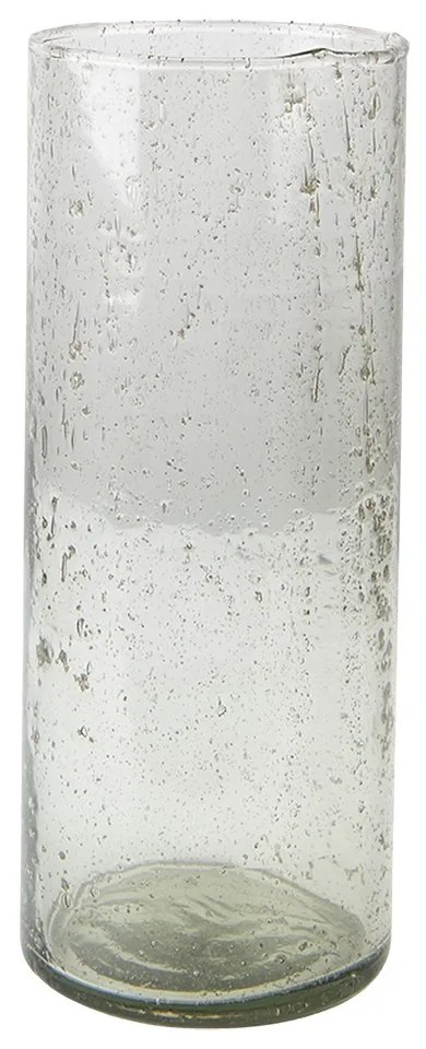 Skleněná transparentní foukaná váza Sandy - Ø 10*25 cm