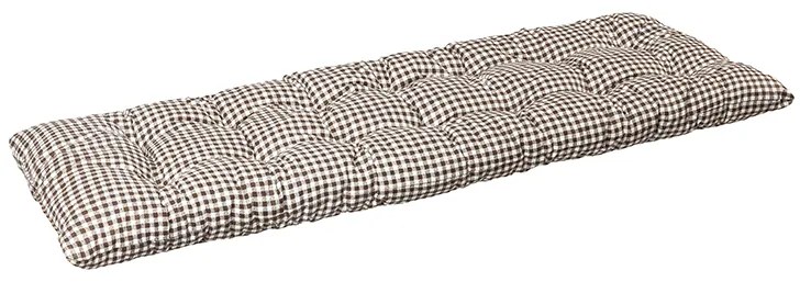Bellatex Sedák na lavici prošívaný Kostička hnědá 40x120 cm