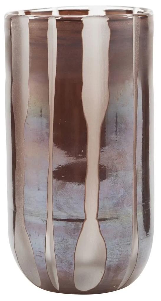 House Doctor Skleněná váza Bai Brown 15 cm, hnědá barva, sklo