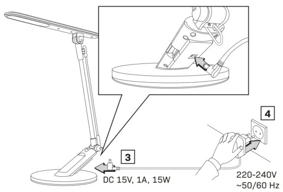 LED Stmívatelná dotyková stolní lampa OPTIMUM LED/7W/230V 3000/4000/6000K bílá