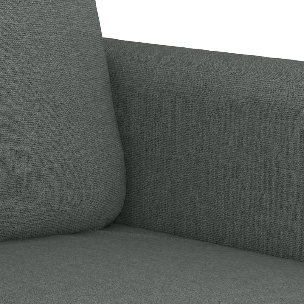 3dílná sedací souprava s poduškami tmavě šedá textil 3202095