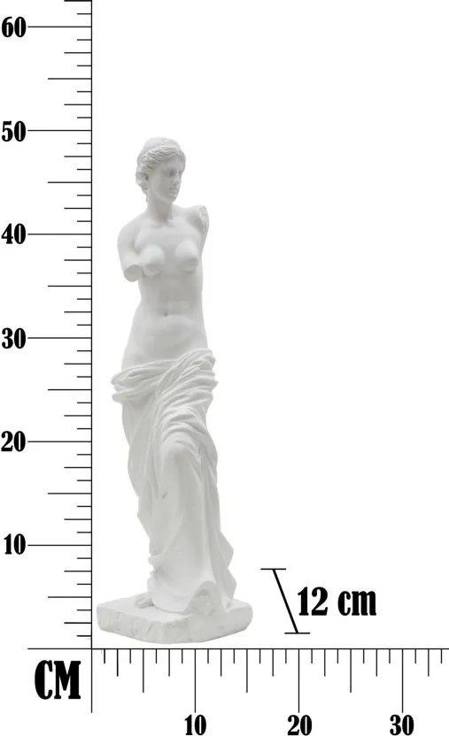 Bílá stolní dekorace Mauro Ferretti Statue, 14x12x49 cm