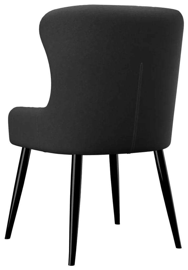 Jídelní židle 4 ks černé textil - Default Title
