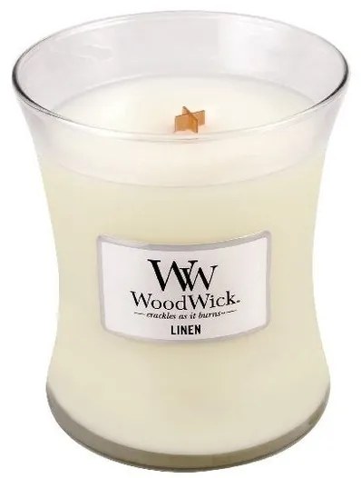 WoodWick Linen, váza střední 275 g