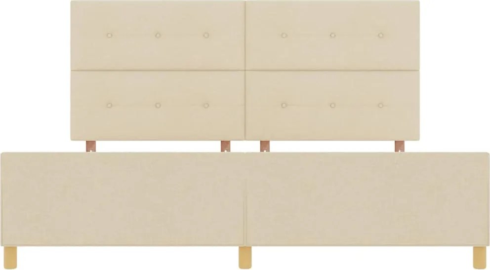 Rám postele s čelo Krémová 200 x 200 cm textil 3344758