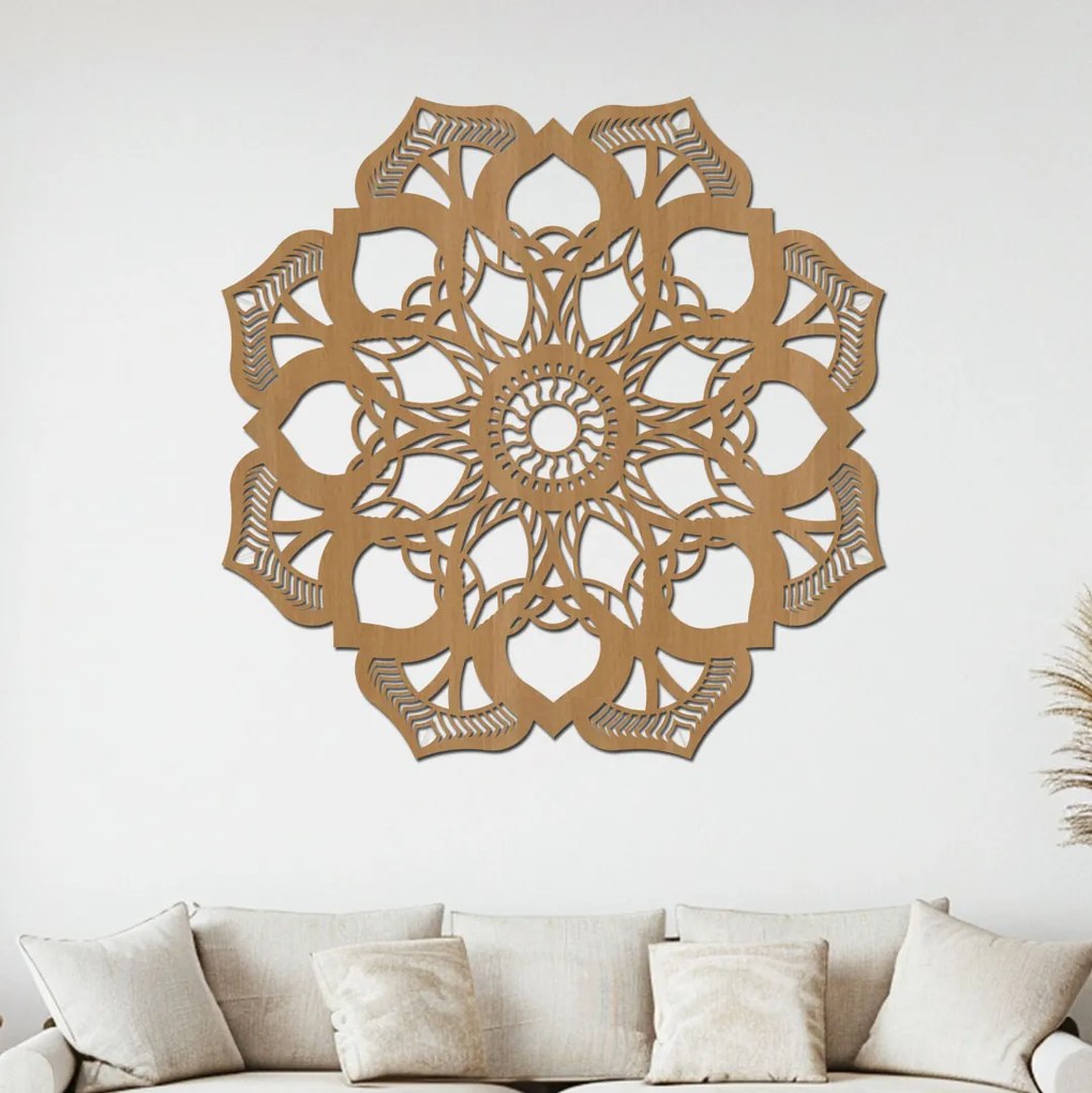 dřevo života Dřevěná mandala ZÁŘIVÁ RADOST Zvolte barvu dekoru: Horský dub, Zvolte rozměr Ø (cm): 60