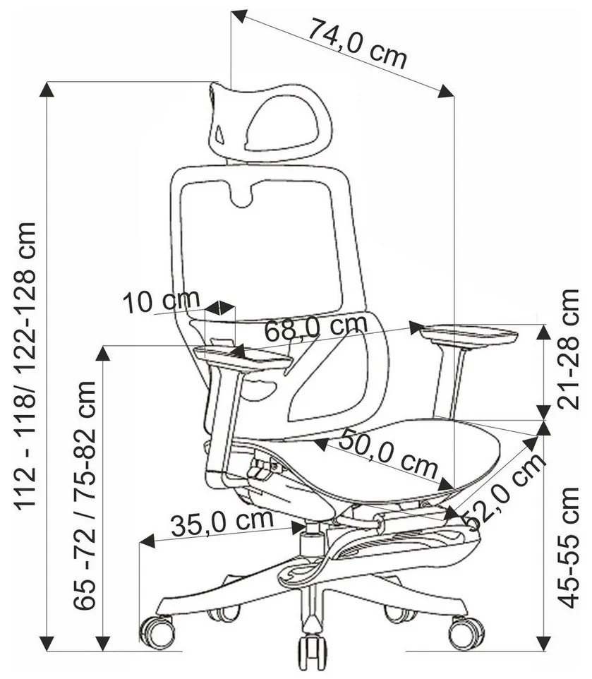Kancelářská židle Amari, černá
