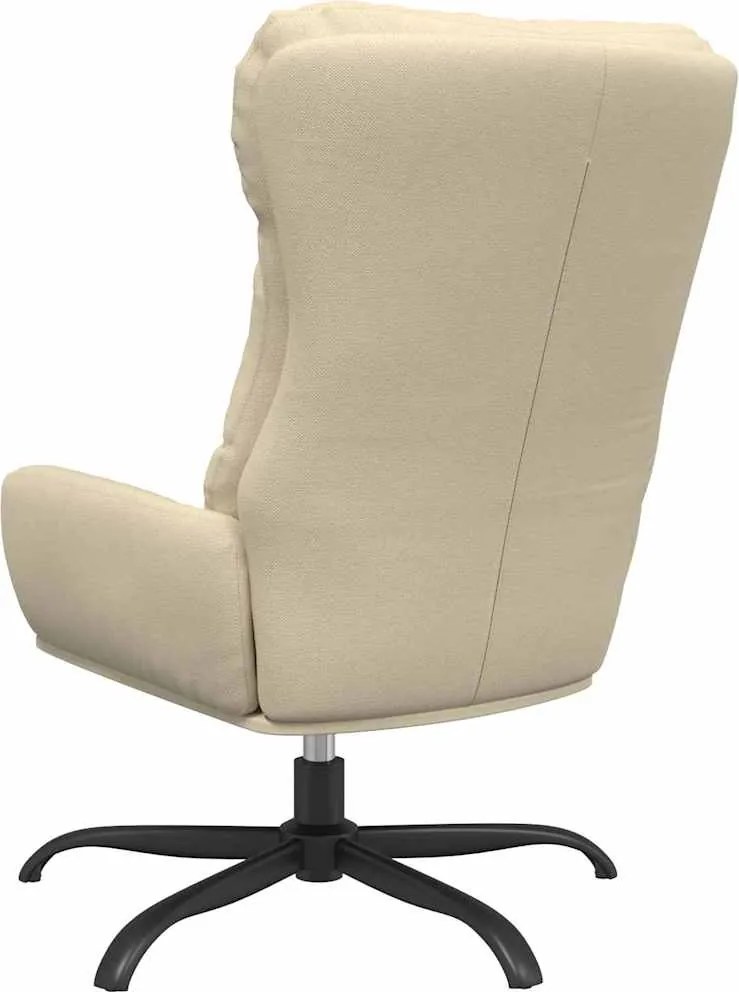 Relaxační křeslo krémové textil 341178