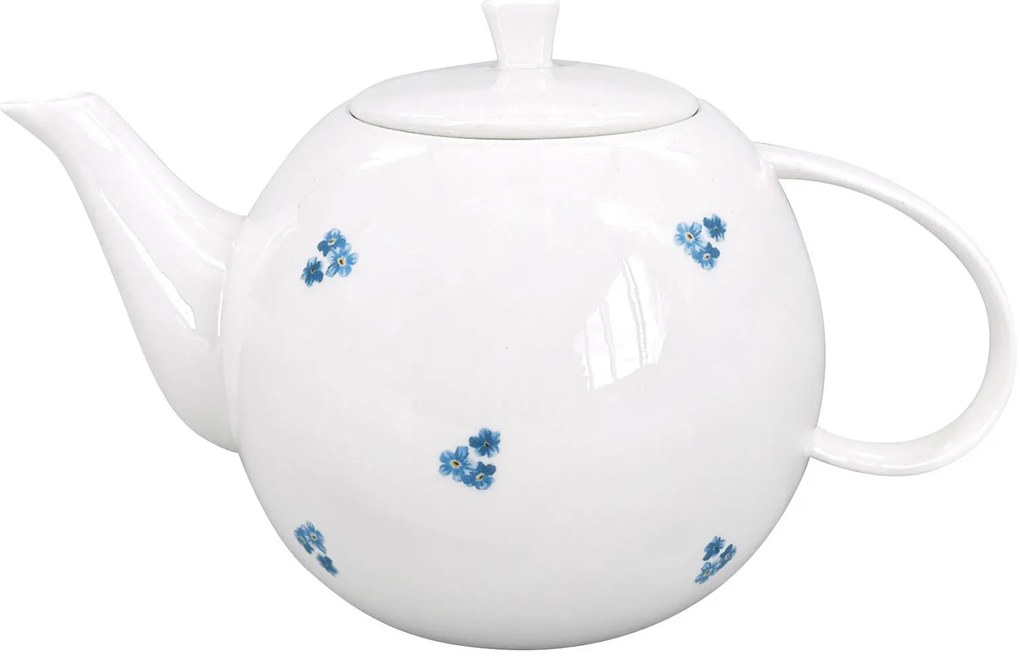 by inspire porcelánová konvice luna pomněnka 1100 ml, bílá/modrá