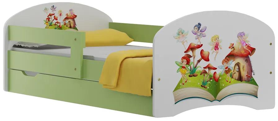 Dětská postel s motivem ELFY Rozměr: 200x90, Matrace: bez matrace, Barevná kombinace: DUB CANYON / BÍLÁ