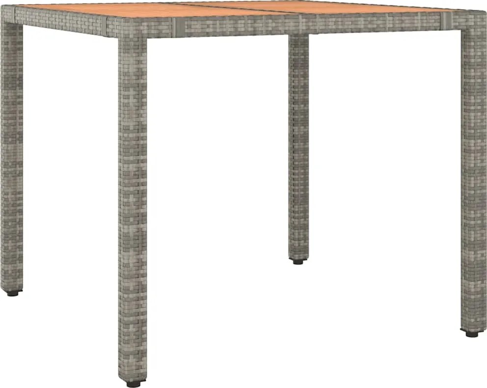 3dílný zahradní bistro set s poduškami šedý polyratan 3277019